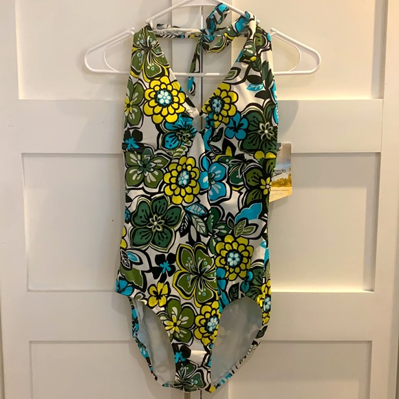 Speedo | Swim | Speedo Floral Halter Neck One Piece Swimsuit Nwt | Poshmark
